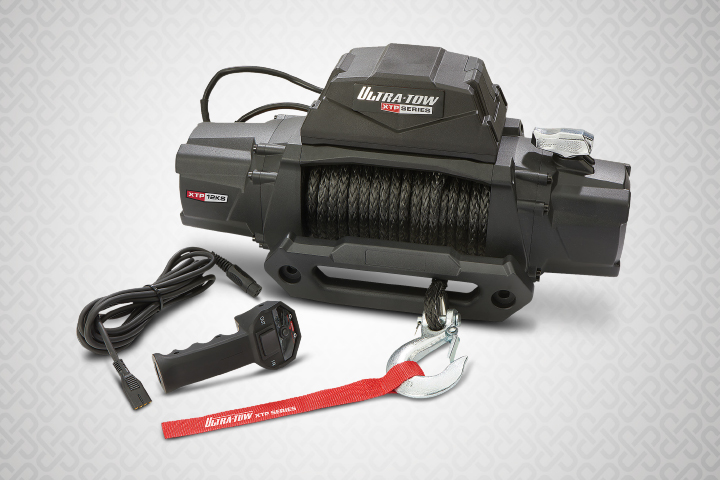 Ultra-Tow XTP 12 Volt Off-Road Vehicle Winch with Synthetic Rope, 12,000-Lb. Capacity, 390 Max ...